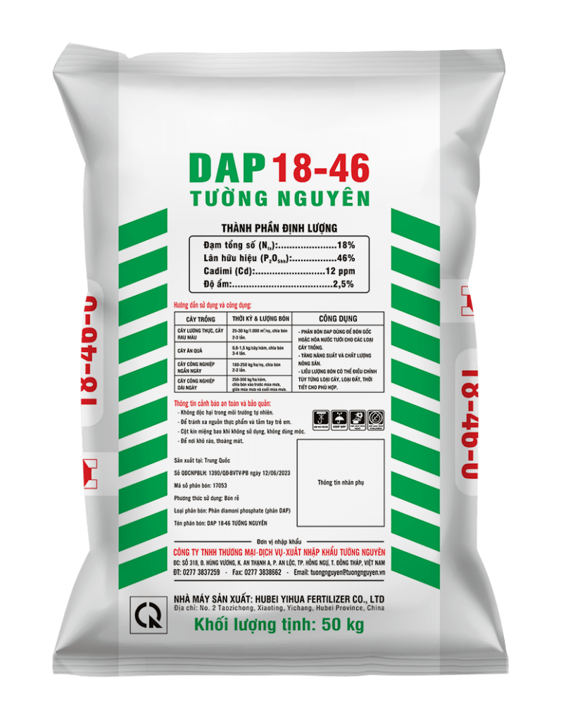 Phân bón DAP Trung Quốc Sọc Xanh - Hạt Xanh - TƯỜNG NGUYÊN